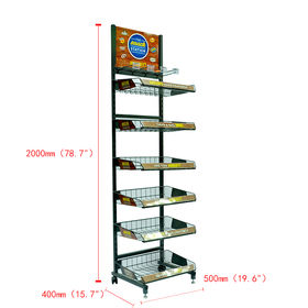 ..supermarket grocery store stackable flooring hanging metal wire snack ...