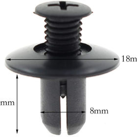 Nylon Rivets Fastener Clip Push Rivet Fasteners Hat Diameter 3.5mmx8mm ...