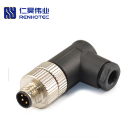 Right Angle M8 Male Female 3 4 5 6 8 Pin Connector for PCB, M8 Right ...