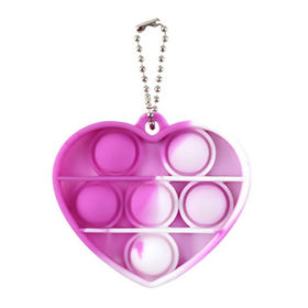 China Pop it keychain amazon hot stress relief push pop bubble fidget ...