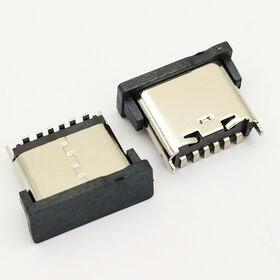 China USB Type C connector 6PIN H=6.5mm Vertical DIP Type Female3.1USB ...