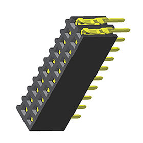 China 2.54mm female header, dual rows SMT type on Global Sources,female header,female header ...