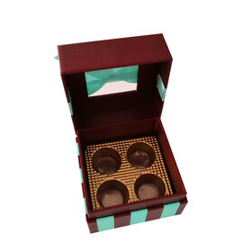 China Empty chocolate truffle boxes gift box with clear window on ...
