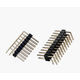 China Right angle pin headers connector 2.54mm double rows on Global Sources,Right angle pin ...