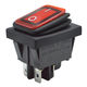 China Honyone IP65 rocker switch, on-off, 4-pin black housing, green ...