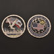 2D/3D Silver-plated Coin with Spur Edge and Printed the City Landscape ...