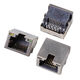 RJ45 (8P8C) Side Entry Modular Jack PCB Connector Offset Type DIP Type Shielded, Modular Jack ...