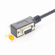 Right Angle D-Sub Cable DB9 DB15 VGA Low Profile Molded, DB9 Right ...