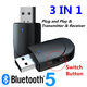 Bluetooth USB Adapter 5.0 USB Bluetooth Receiver Transfer Wireless ...