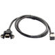 IEEE 1394 6Pin Angled Male to Female Firewire 400 Mount Panel Extension Cable, Panel mount ...