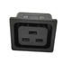 Rewireable panel cable mount IEC 320 C19 snap in outlet AC power socket ...