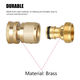 Garden Hose Quick Connect Fitting 3/4 Inch Fine Thread Solid Brass Water Hose Connector, bras ...