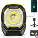 Rechargeable Work Light, 1200Lumens 180°Rotating Collapsible Stand ...