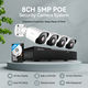 Sunell POE AI Surveillance IP Camera System 5MP, 8CH NVR 4K Outdoor ...