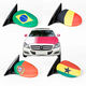 Buy Wholesale China Qatar World Cup Top 32 Car Mirror Cover Rear View ...