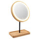 Buy Wholesale China Usb Led Lighted Tabletop Vanity Round Bamboo Wooden ...