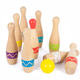 Wooden skittle set with customized design logo and color high quality ...