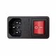 AC Power entry module EN60320C14 fuse holder switch (DPST), AC Power ...