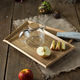 Buy Wholesale China Solid wood beveled edge tray, log color tea tray ...
